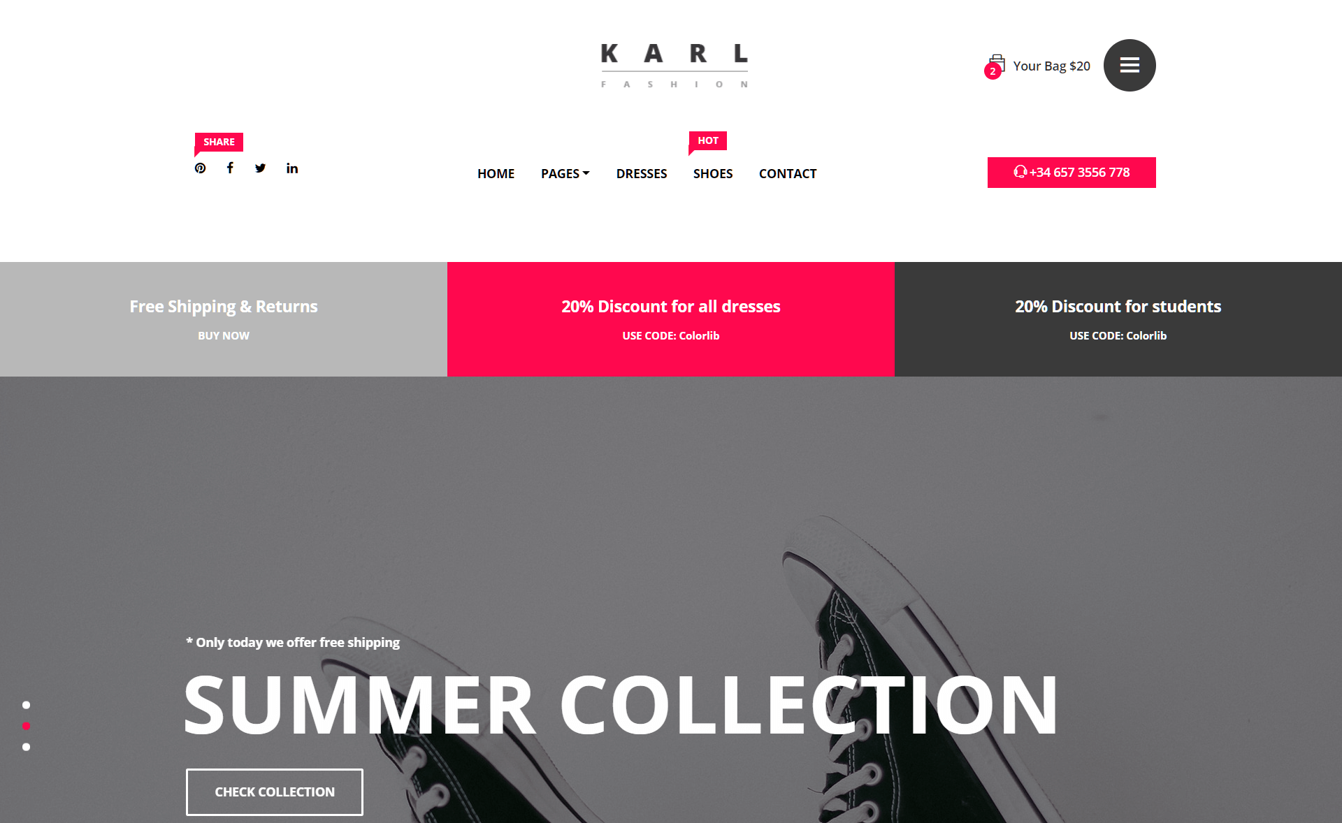 Karl Free HTML5 Responsive ECommerce Template ThemeWagon