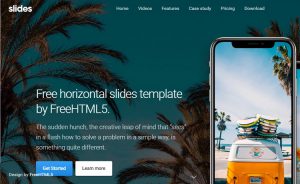 Slides - A Free HTML5 Horizontal Sliding template
