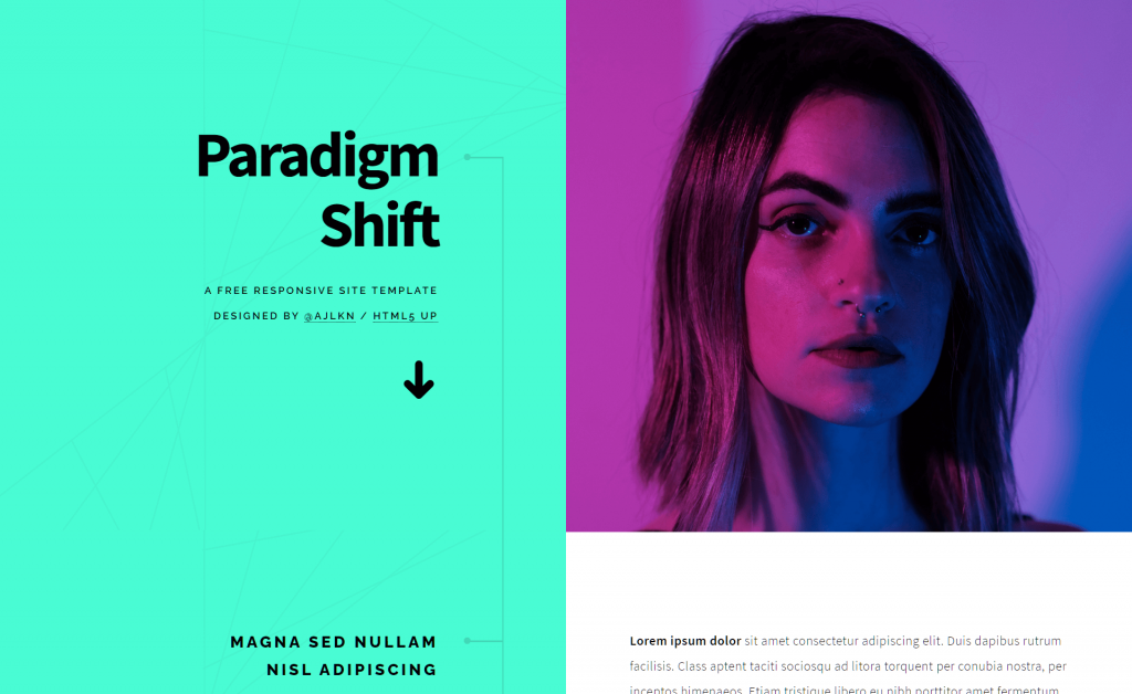 Paradigm Shift - Free Responsive HTML5 Portfolio Website Template