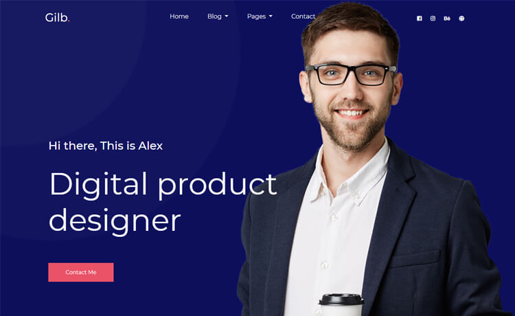 Gilb Free Bootstrap 4 HTML5 Personal Portfolio Website Template