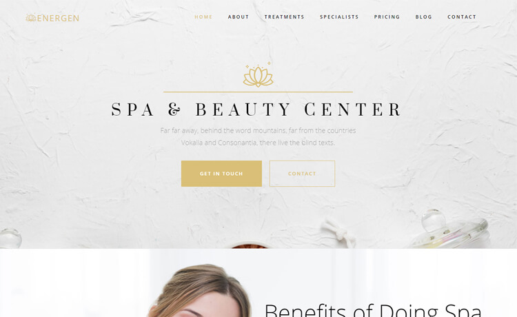 Energen Free Bootstrap 4 HTML5 Beauty Salon Website Template