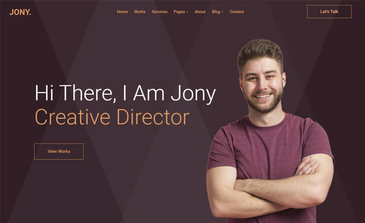 Jony Free Bootstrap 4 HTML5 Personal Portfolio Website Template