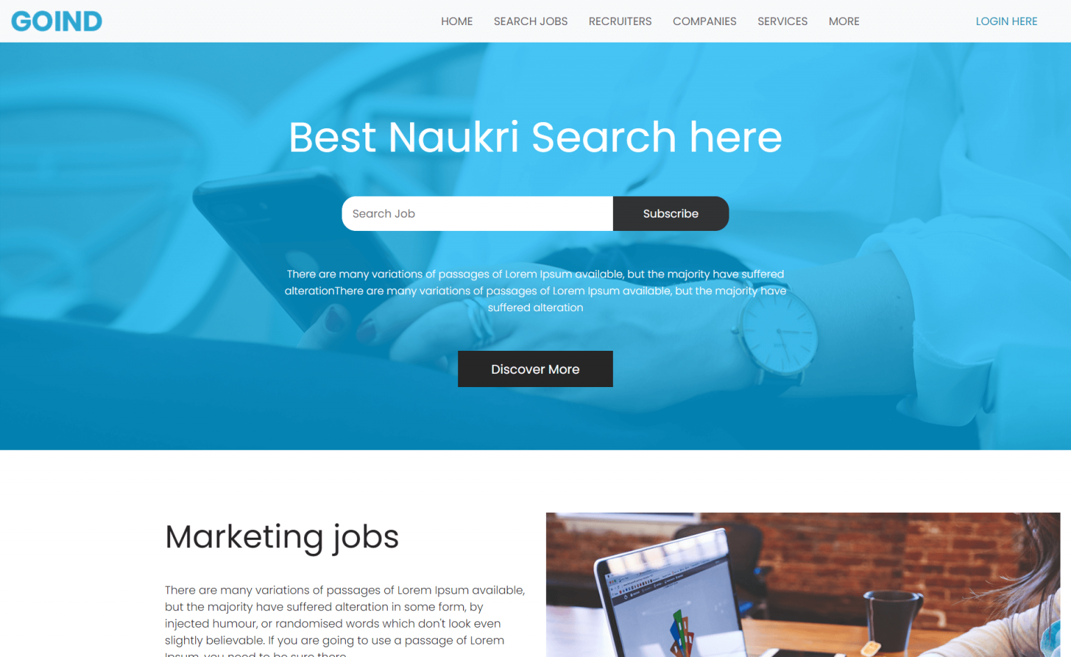 Goind - Free Bootstrap 4 HTML5 Responsive Agency Website Template