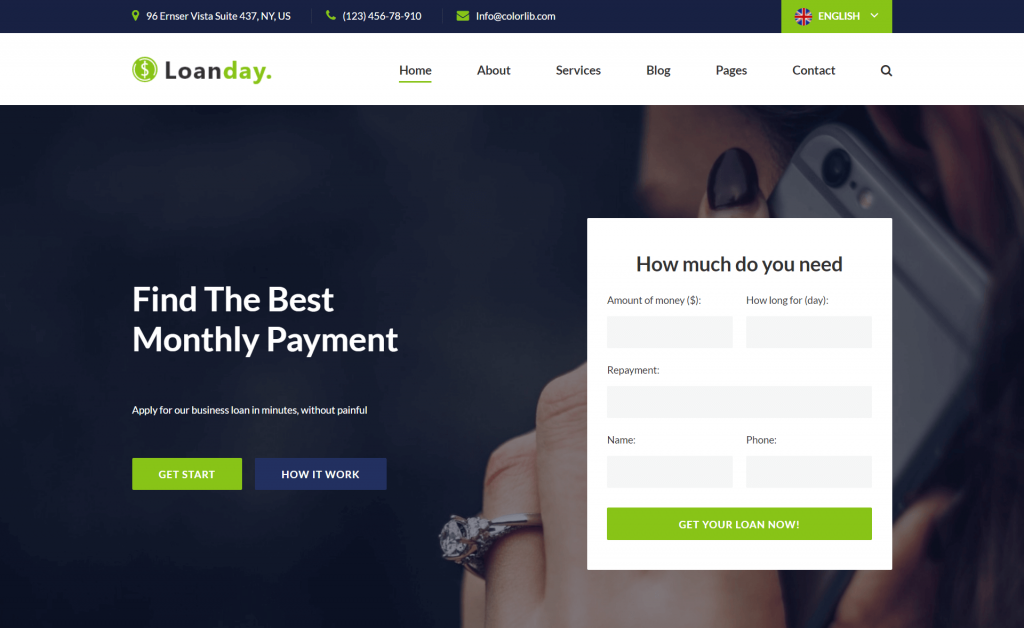 Loanday - Free Bootstrap 4 HTML5 Responsive Finance Website Template Loanday - Free Bootstrap 4 HTML5 Responsive Finance Website Template