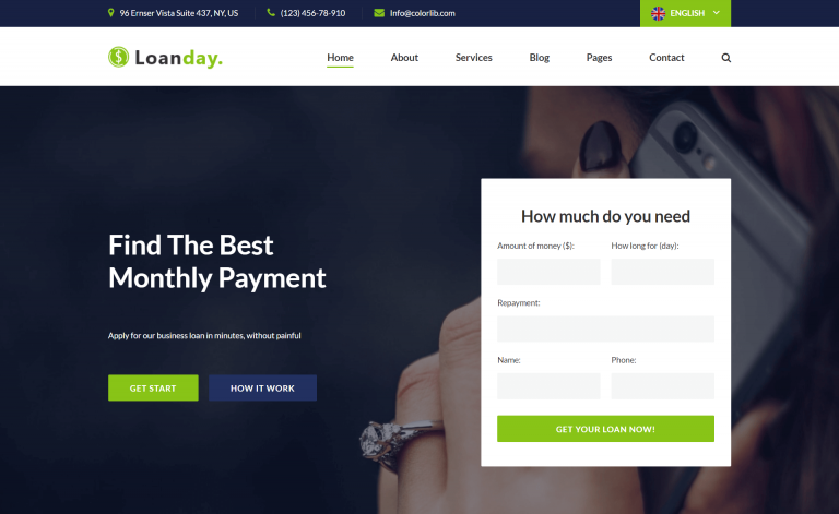 Loanday - Free Bootstrap 4 HTML5 Responsive Finance Website Template Loanday - Free Bootstrap 4 HTML5 Responsive Finance Website Template