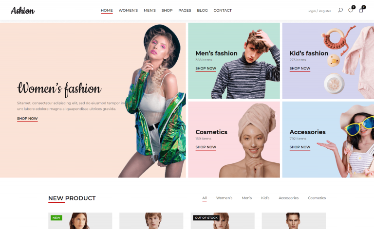 Ashion - Free Responsive Bootstrap 4 HTML5 eCommerce Website Template Ashion - Free Responsive Bootstrap 4 HTML5 eCommerce Website Template