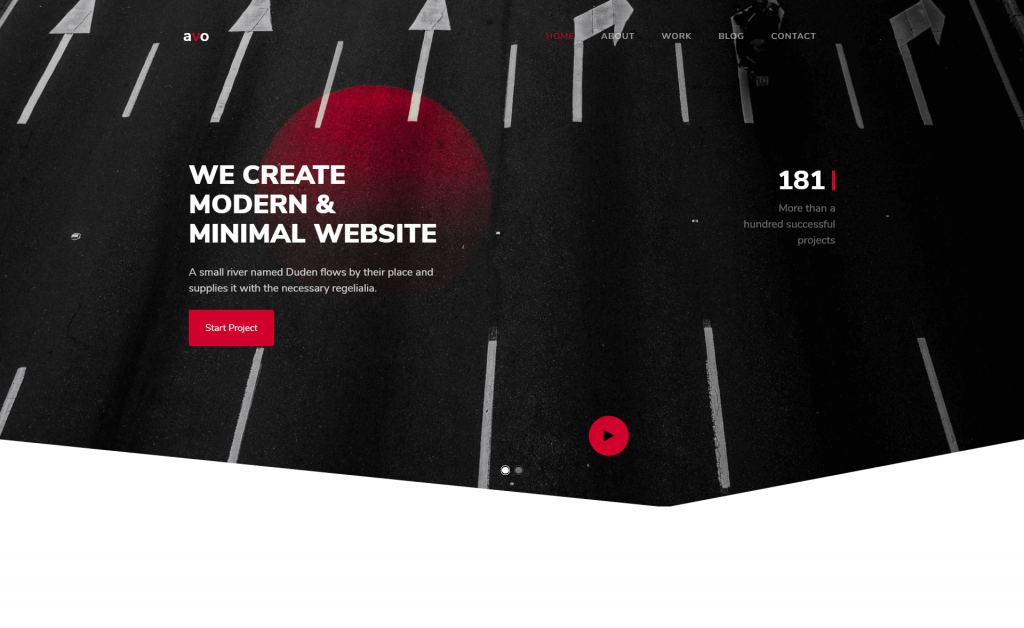 Avo - Free Bootstrap 4 HTML5 Business Portfolio Website Template