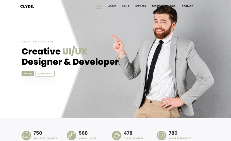 Clyde - Free Bootstrap 4 HTML5 Responsive Portfolio Website Template Clyde - Free Bootstrap 4 HTML5 Responsive Portfolio Website Template