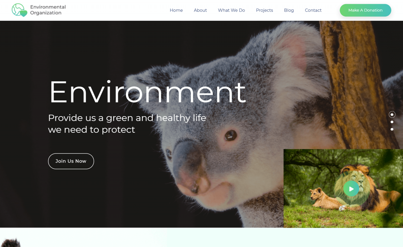 Environmentalorganization - Free Bootstrap 4 HTML5 Charity Website Template