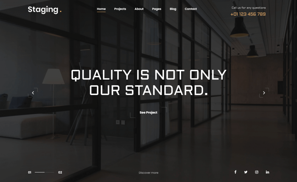Staging - Free Responsive Bootstrap 4 HTML5 Interior Design Website ...