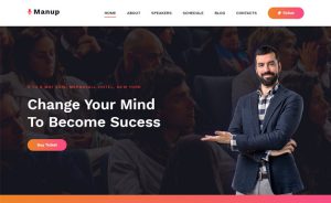 Manup - Free Bootstrap 4 HTML5 Event Management Website Template ...