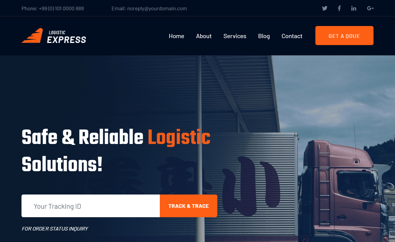 Logistics Website Template Free PRINTABLE TEMPLATES