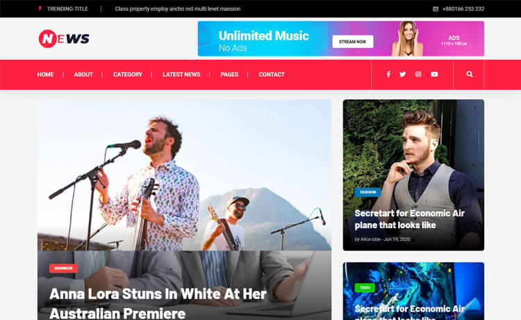 News Website Templates Free Download Html With Css Templates 