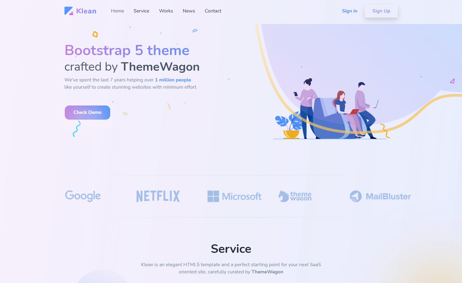 Klean Free Responsive Bootstrap 5 HTML5 Multipurpose Landing Page ThemeWagon
