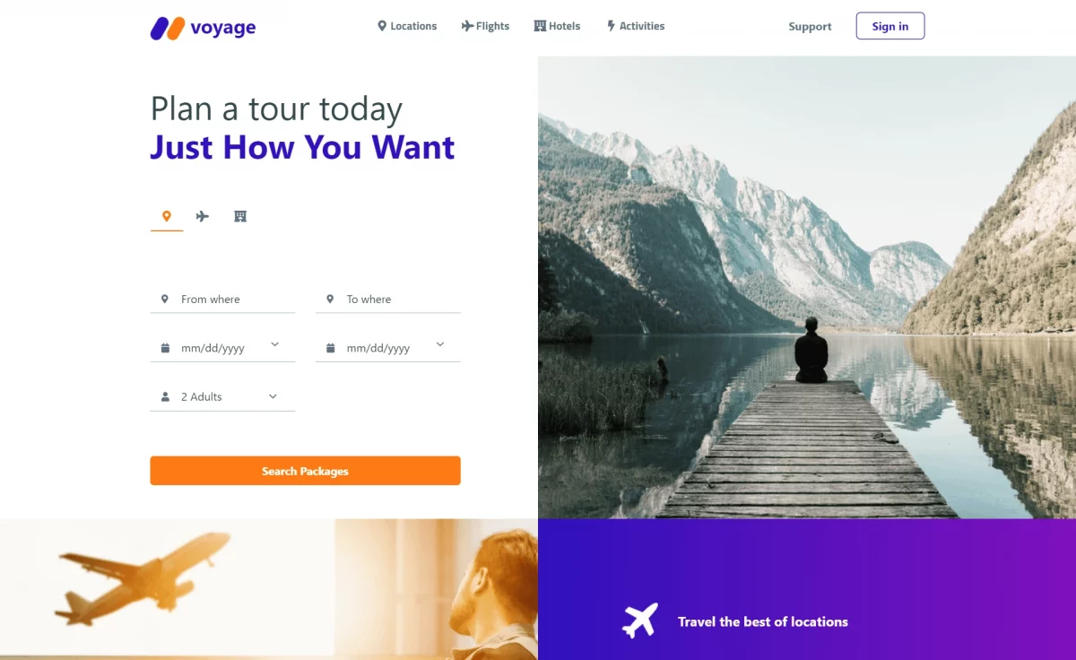 Voyage - Free Responsive Bootstrap 5 HTML5 Travel Website Template ...