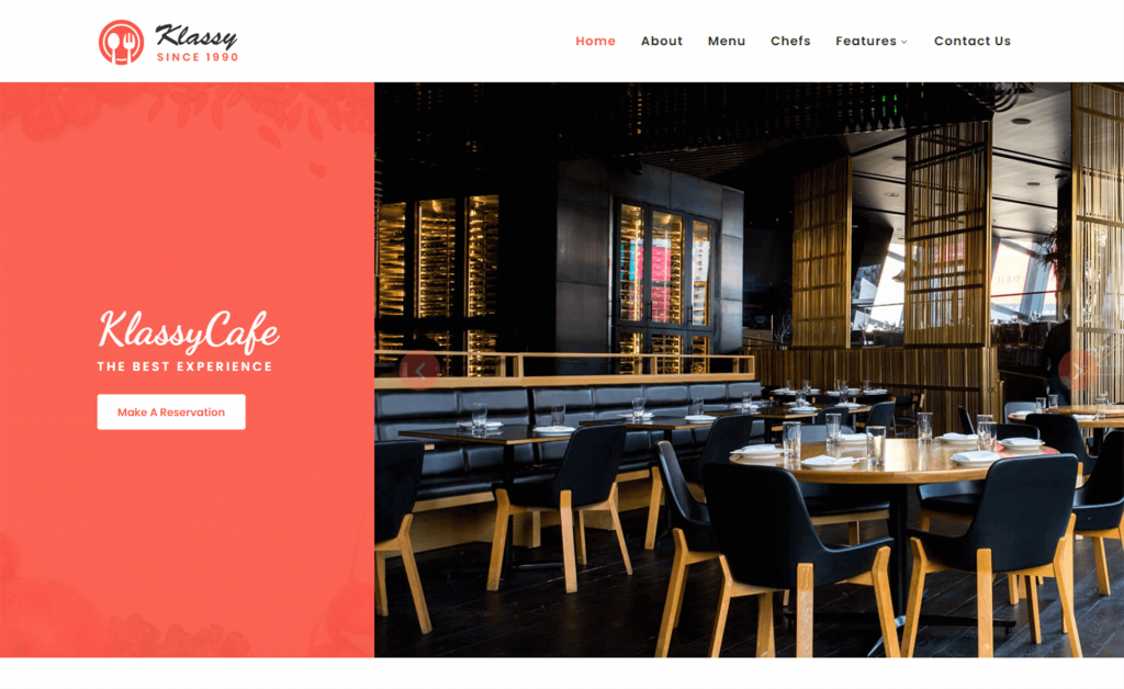 Klassy Cafe - Free Bootstrap 4 HTML5 Responsive Restaurant Website ...