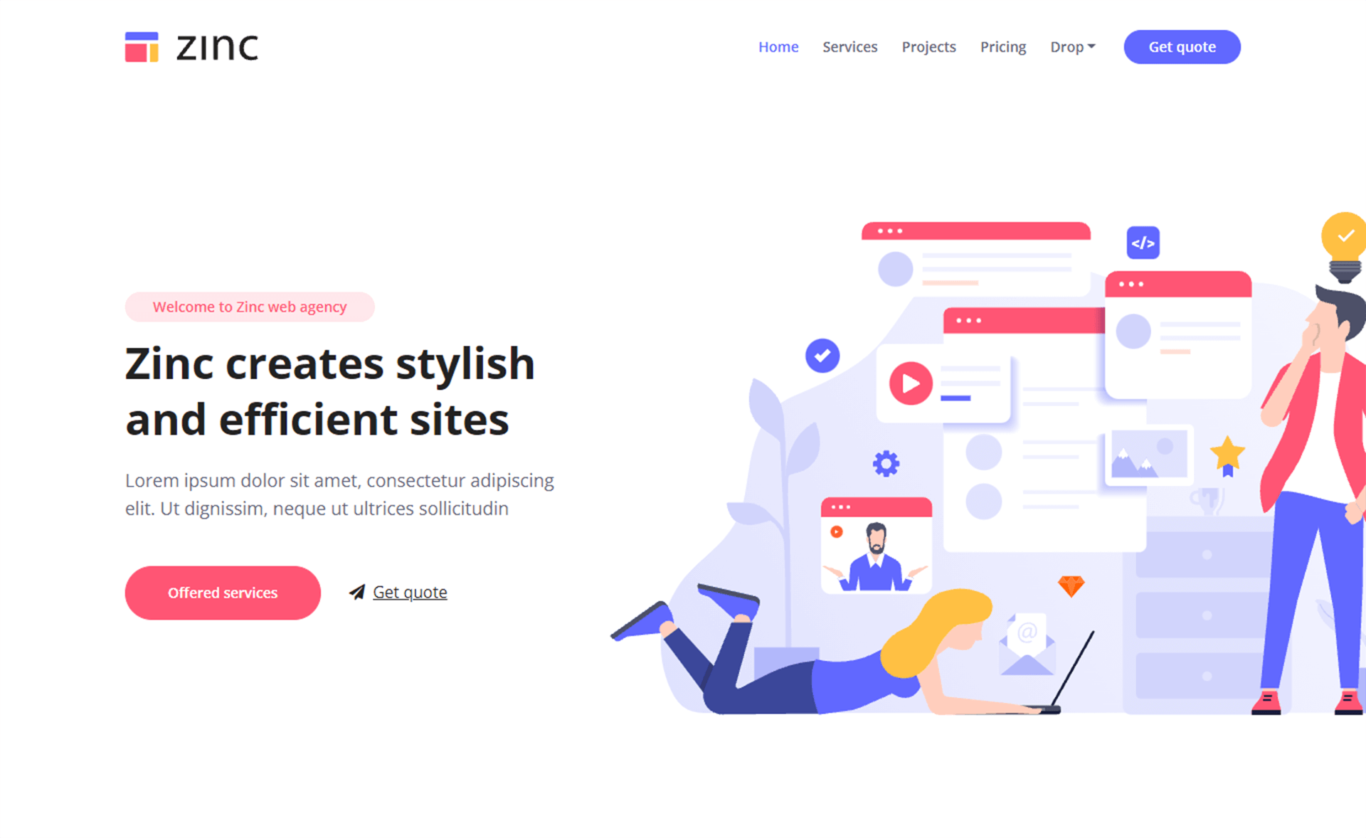 Zinc Free Bootstrap 5 HTML5 Business Website Template