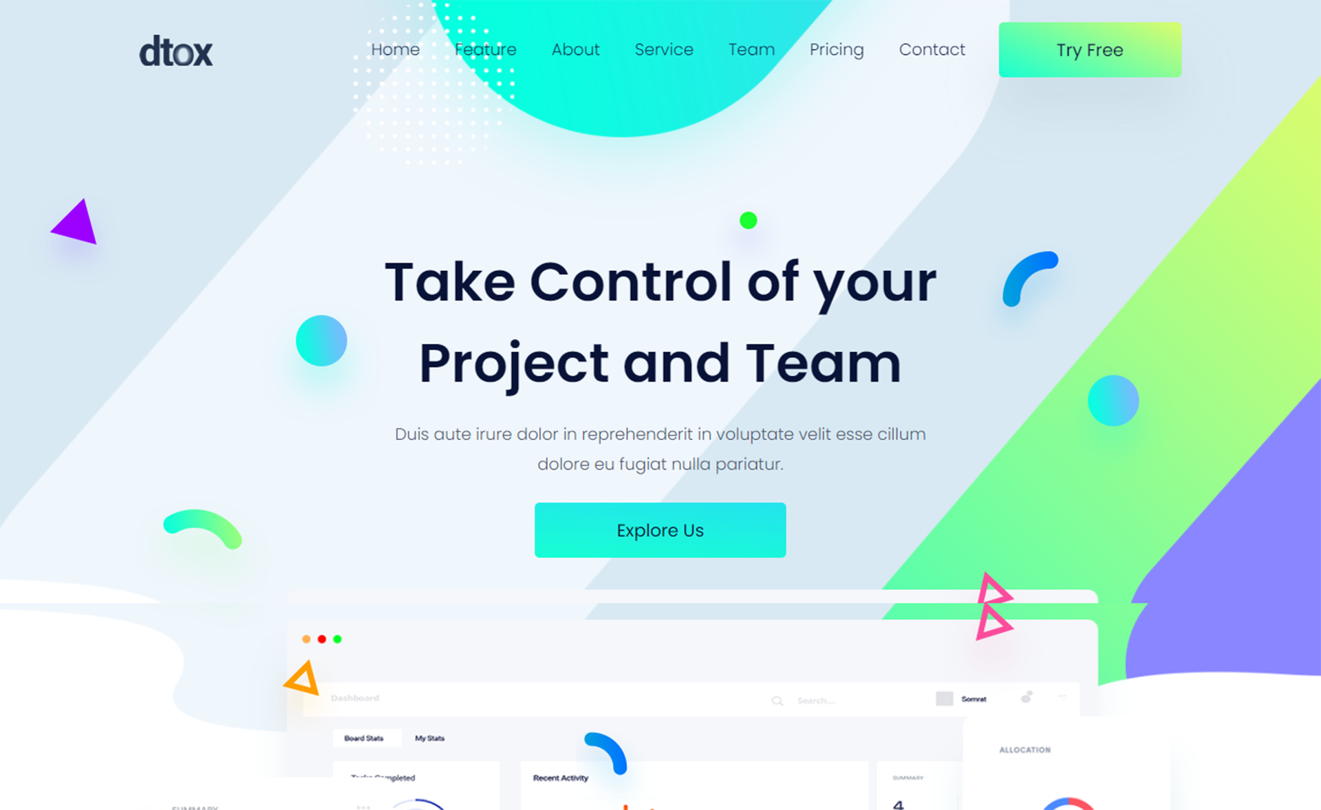 Dtox Free Bootstrap 4 HTML5 Landing Page Template ThemeWagon