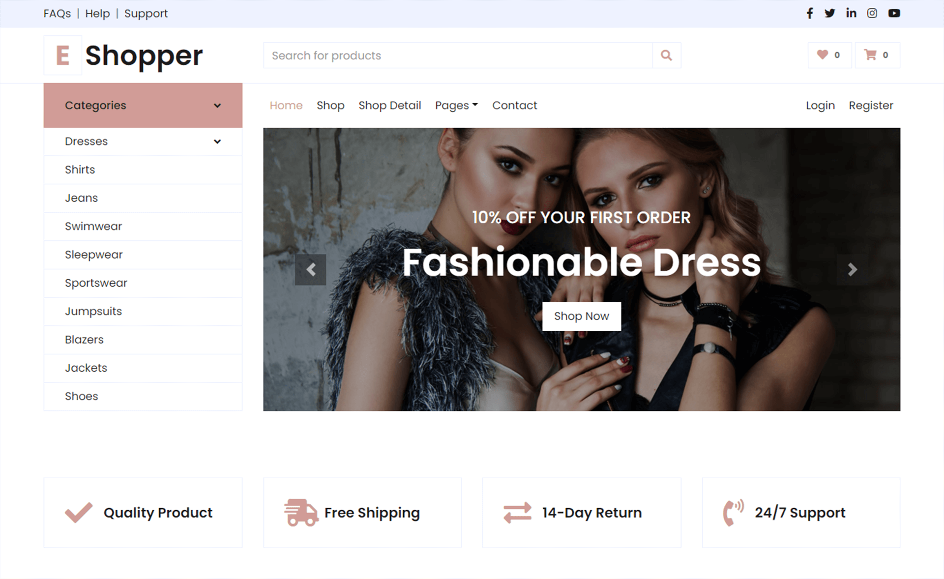 Top 10 Awesome Modern Free Ecommerce HTML Template 2022 Codicgyan