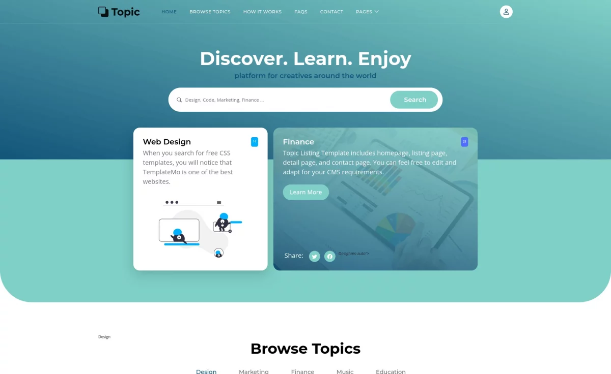 TopicListing - Free Bootstrap 5 Educational Landing Page Template