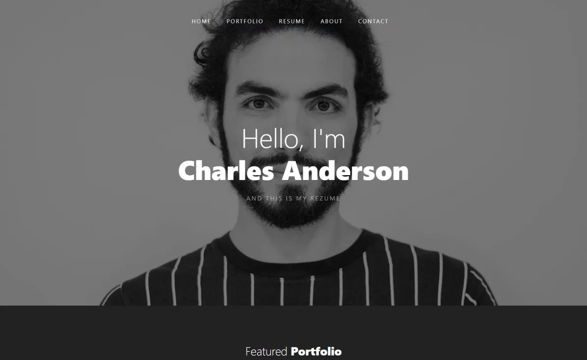 Rezume - Free Bootstrap 4 HTML5 Portfolio Website Template