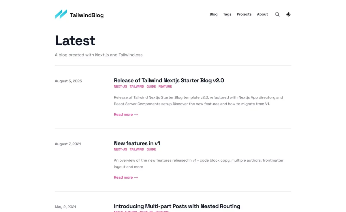 TailwindBlog - Free Tailwind CSS & Next.js Blogging Website Template ...