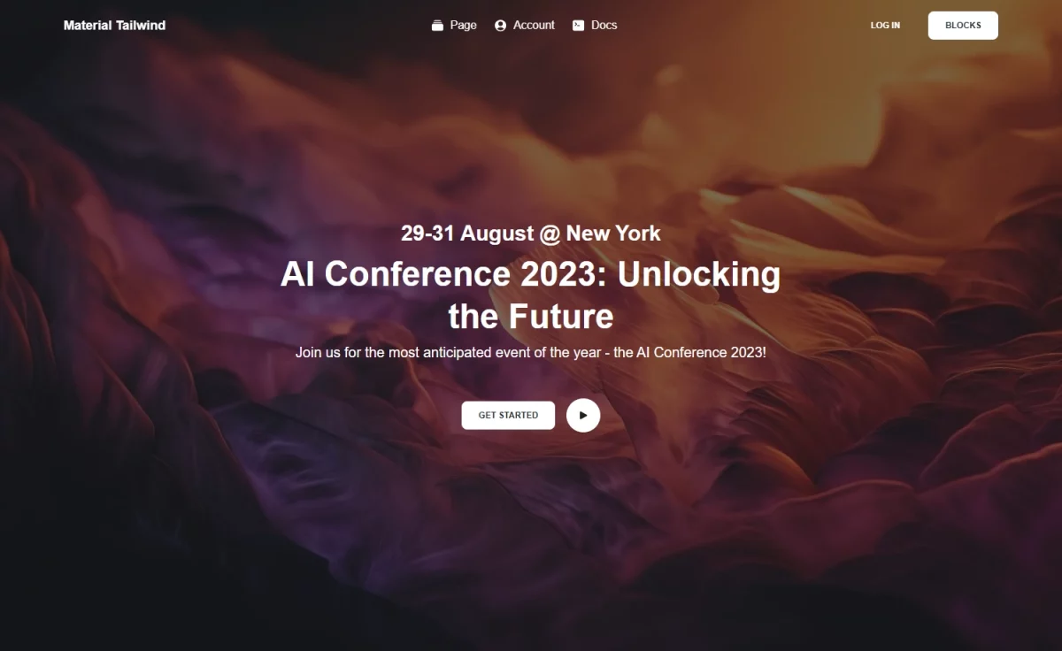 Event Landing Page - Free Tailwind CSS Event Website Template - ThemeWagon